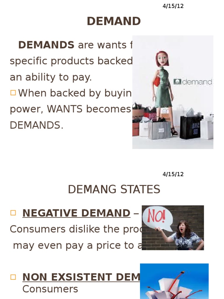 Demand: DEMANDS Are Wants For | PDF | Business