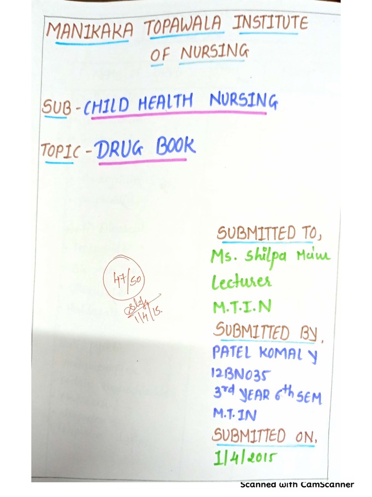Drug Book CHN | PDF