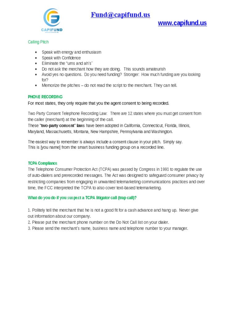 CAPIFUND MCA Training Material 2022 | PDF | Credit Card | Factoring (Finance)