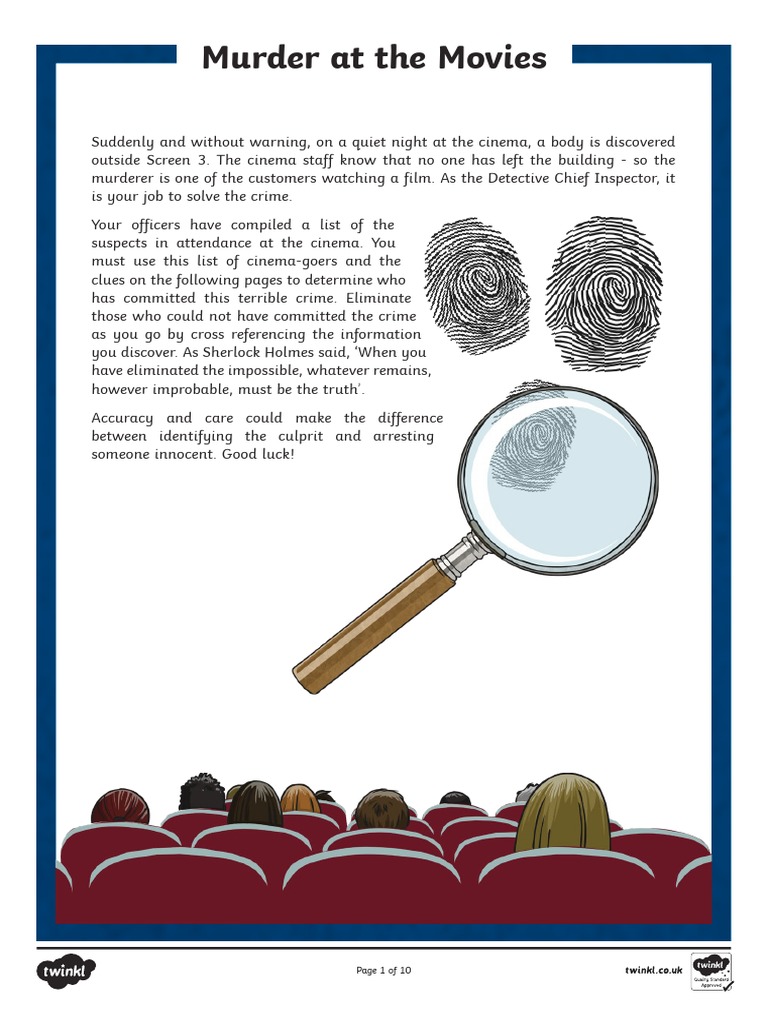 Cfe t2 M 1947 Second Level Maths Week Murder at The Movies Problem ...