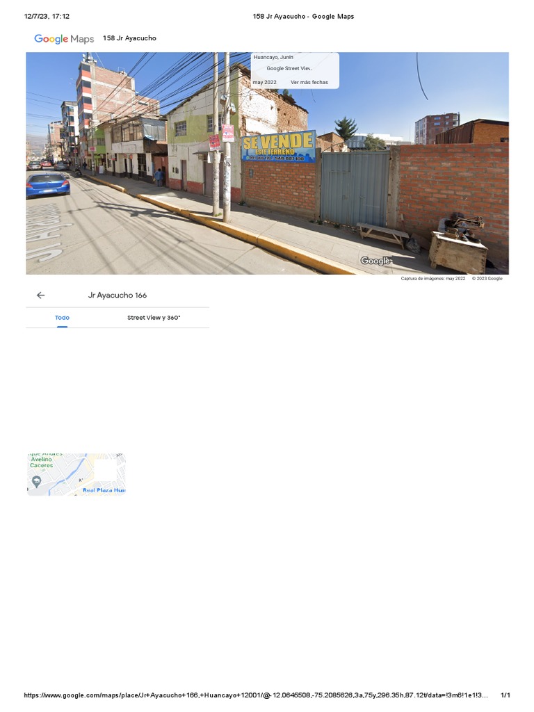 158 JR Ayacucho - Google Maps | PDF