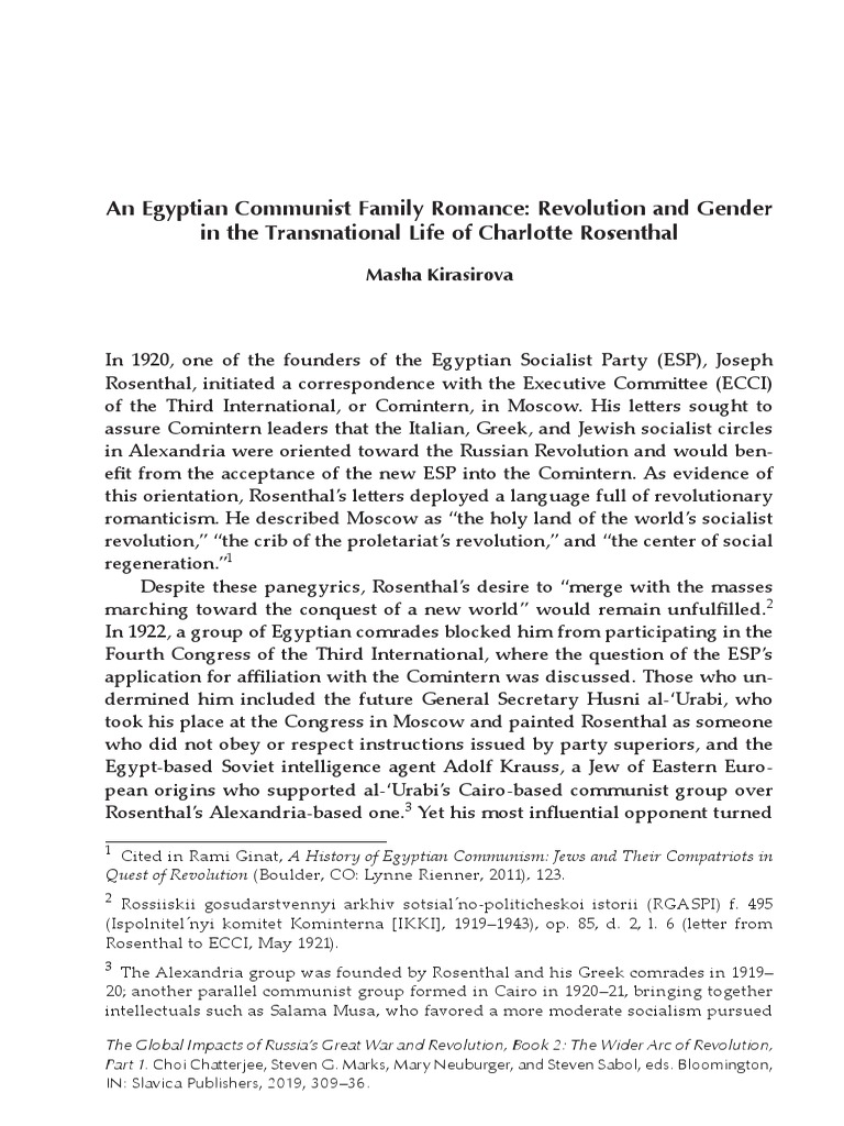 Egyptian Communist Family Saga | PDF | Communist International | Egypt