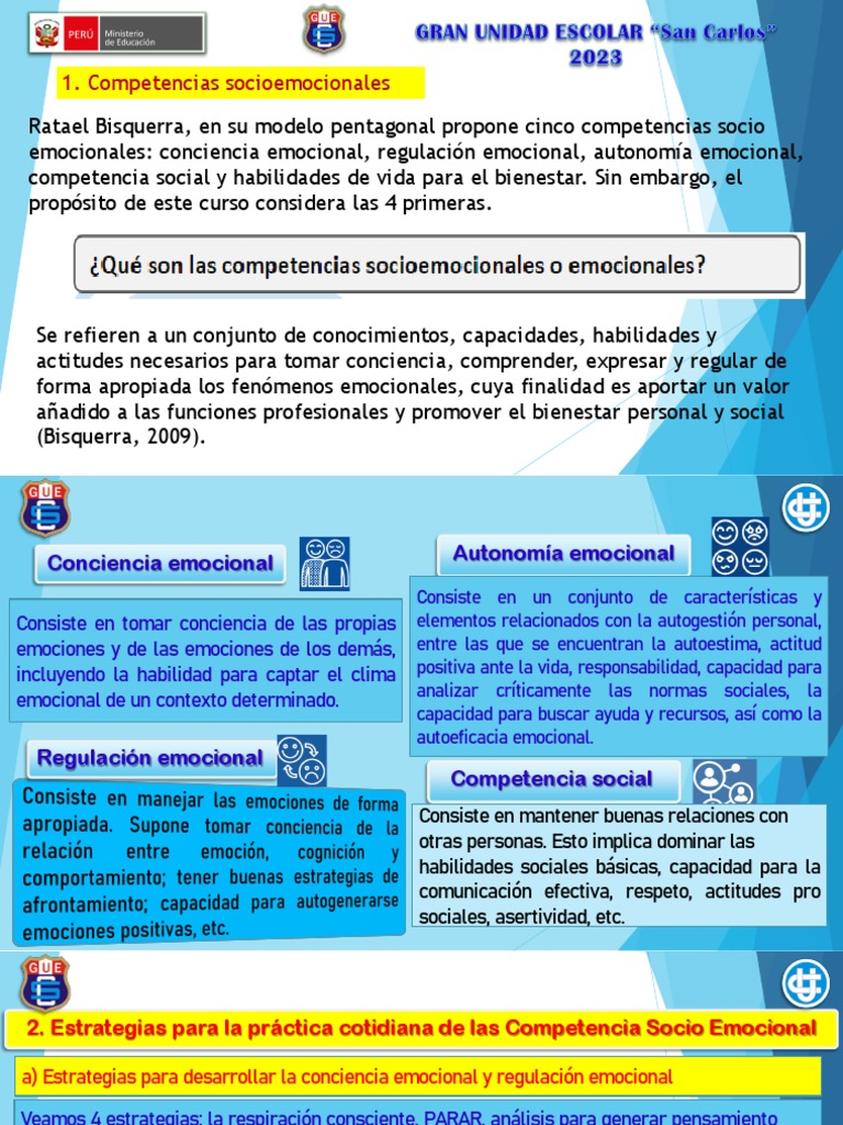 Estrategias para Competencias Socioemocionales | PDF | Las emociones ...