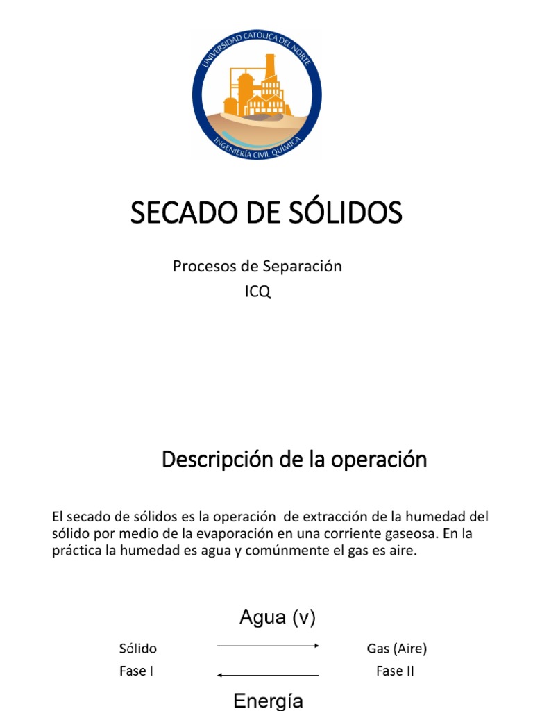 Secado de sólidos | PDF | Humedad | Gases