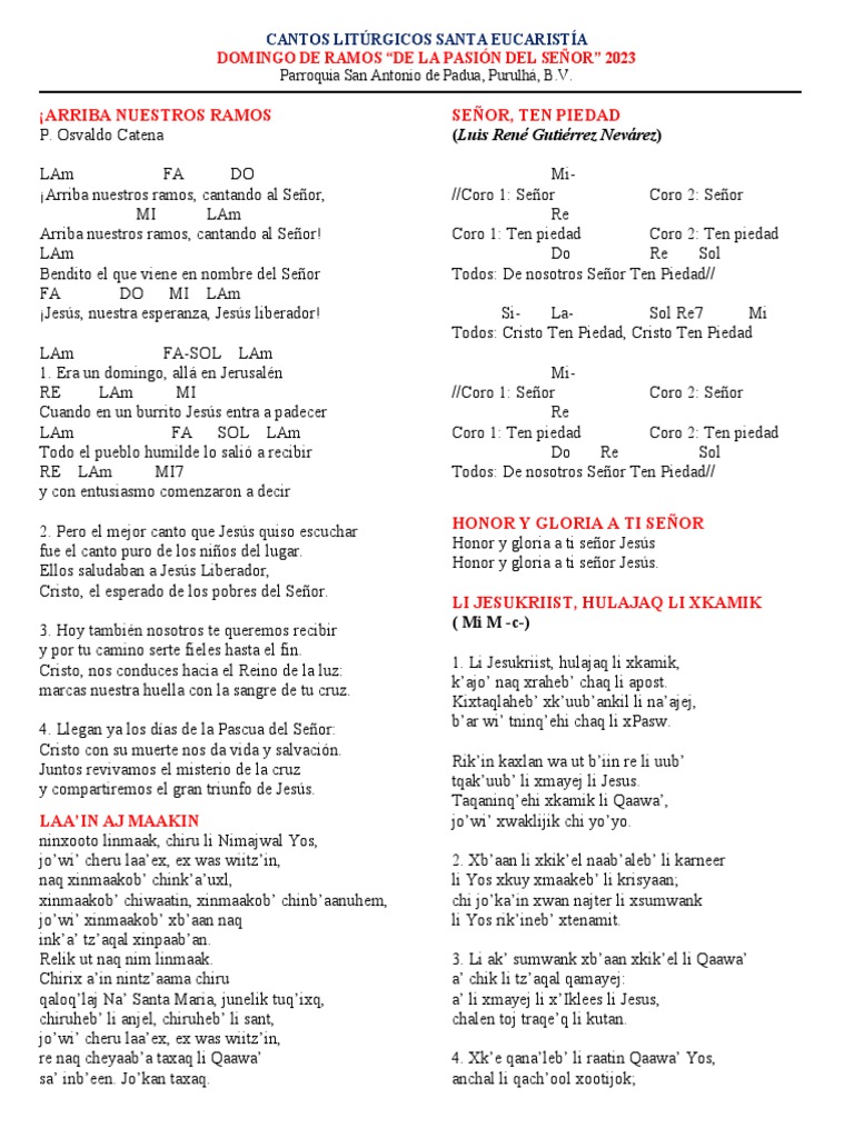 Domingo de Ramos 2023-1 | PDF | Cristo (título) | Misa (liturgia)