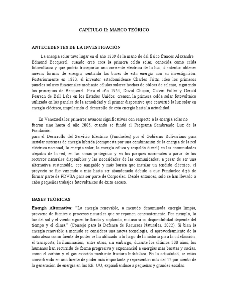 CAP 2 PROYECTO INVESTIGACION Panel Solar 5TO AÑO | PDF | Electricidad | Panel solar