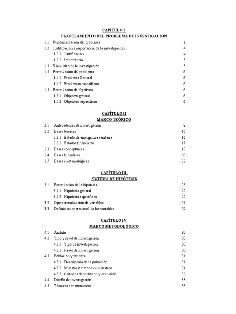 Indice de Proyecto de Tesis Doctorado | Descargar gratis PDF | Método ...