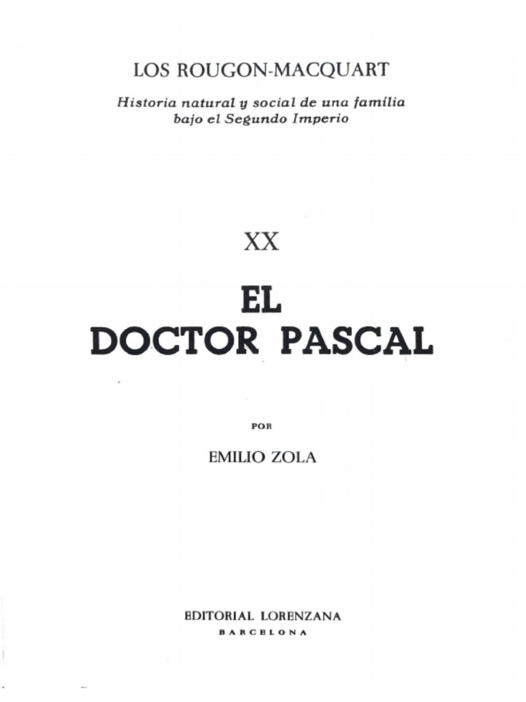 Zola - El Doctor Pascal | PDF