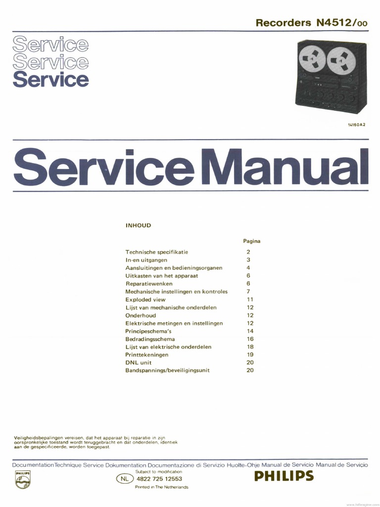 Hfe Philips n4512 Service NL | PDF