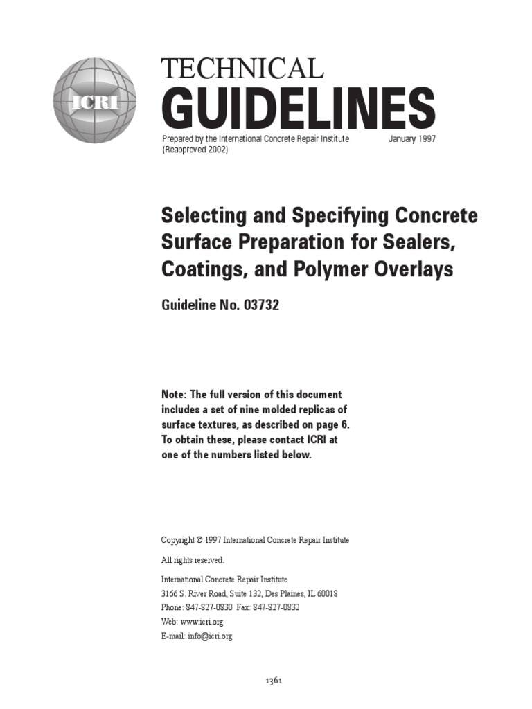 ICRI Guideline No. 03732 | PDF | Concrete | Fracture