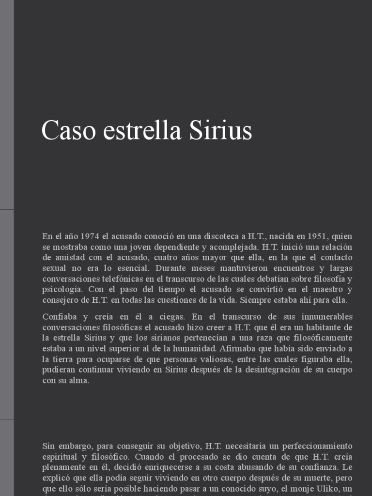 Caso Estrella Sirius | PDF | Homicidio | Asesinato