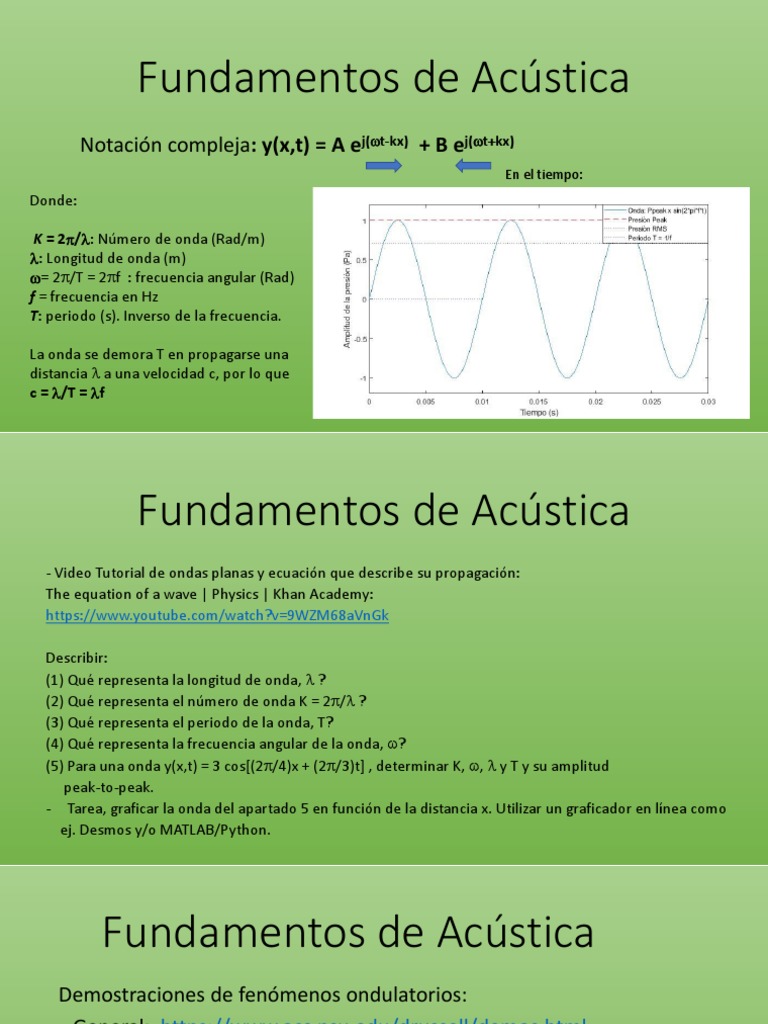 Fundamentos de Acústica - Material | PDF | Altoparlante | Olas