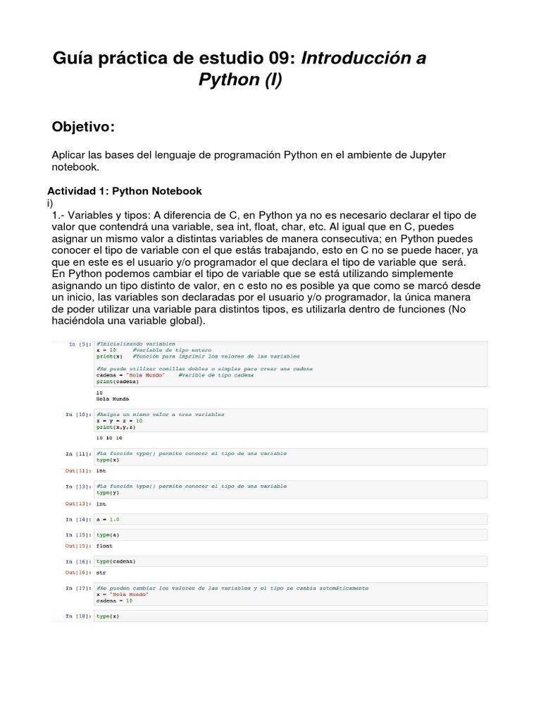 Practica 9 | PDF | Python (lenguaje de programación) | Variable ...