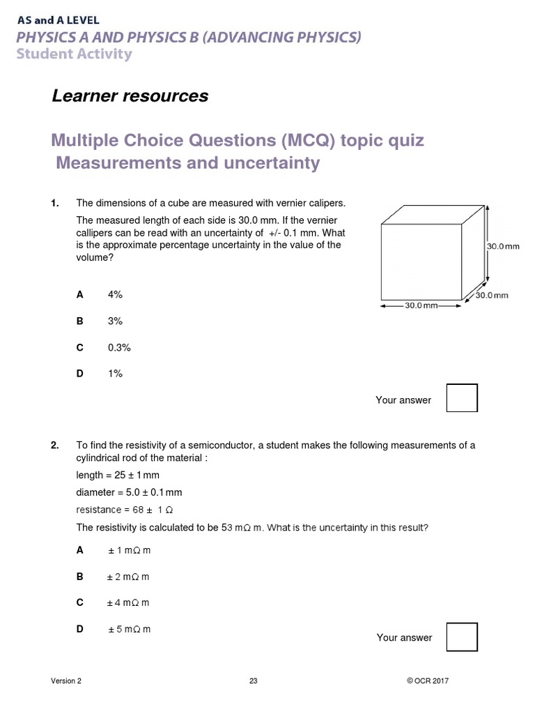 Foundations Forces Motion - MC Questions | PDF | Force | Drag (Physics)