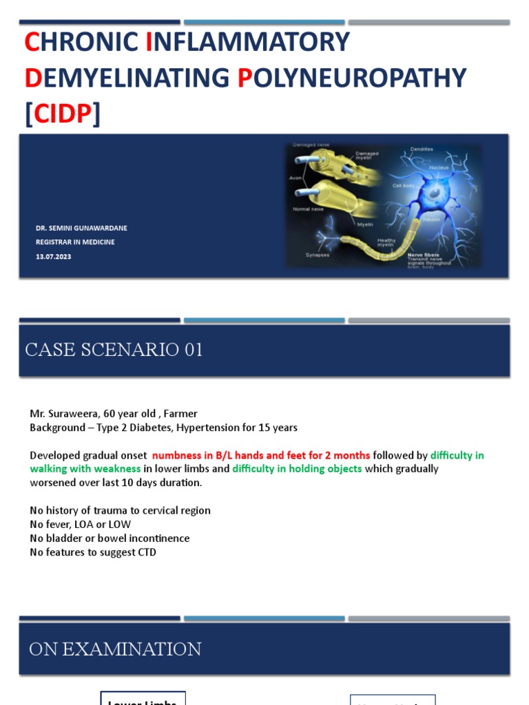 Chronic Inflammatory Demyelinating Polyneuropathy (CIDP) | PDF | Peripheral Neuropathy ...