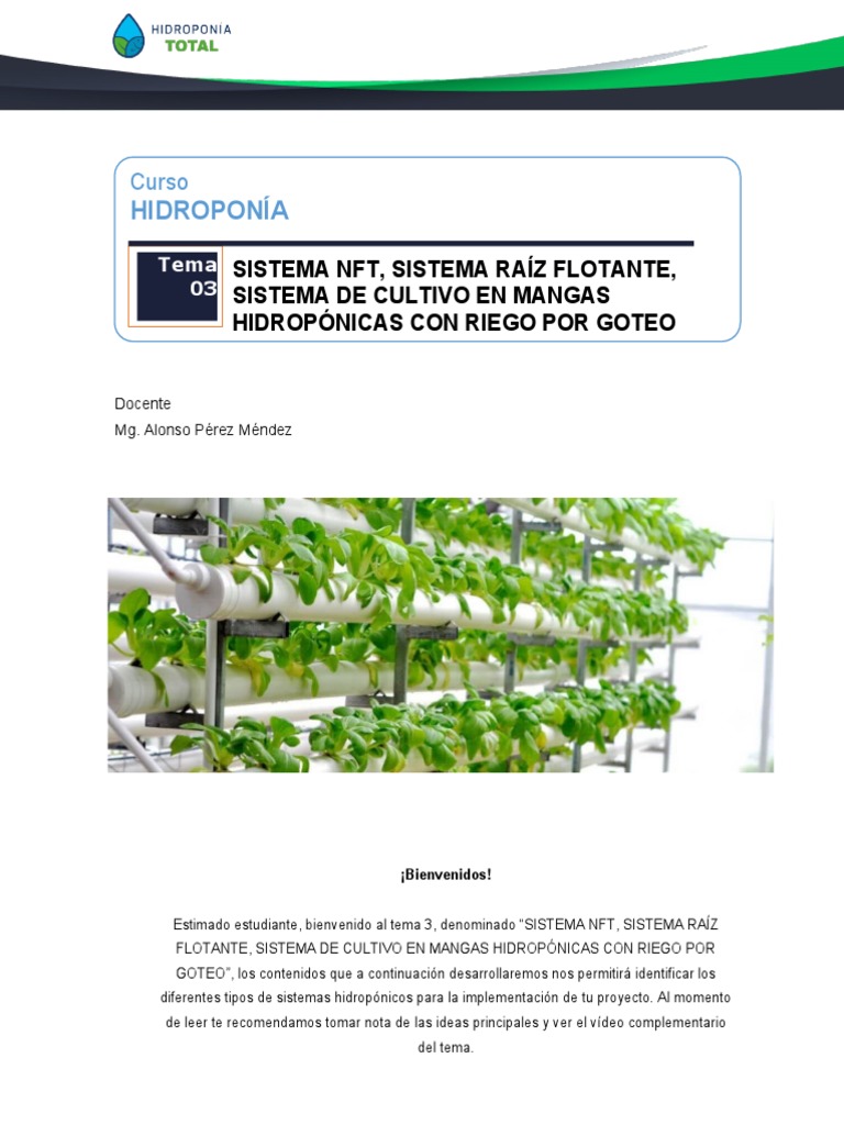 Hidroponía - Tema 03 | PDF