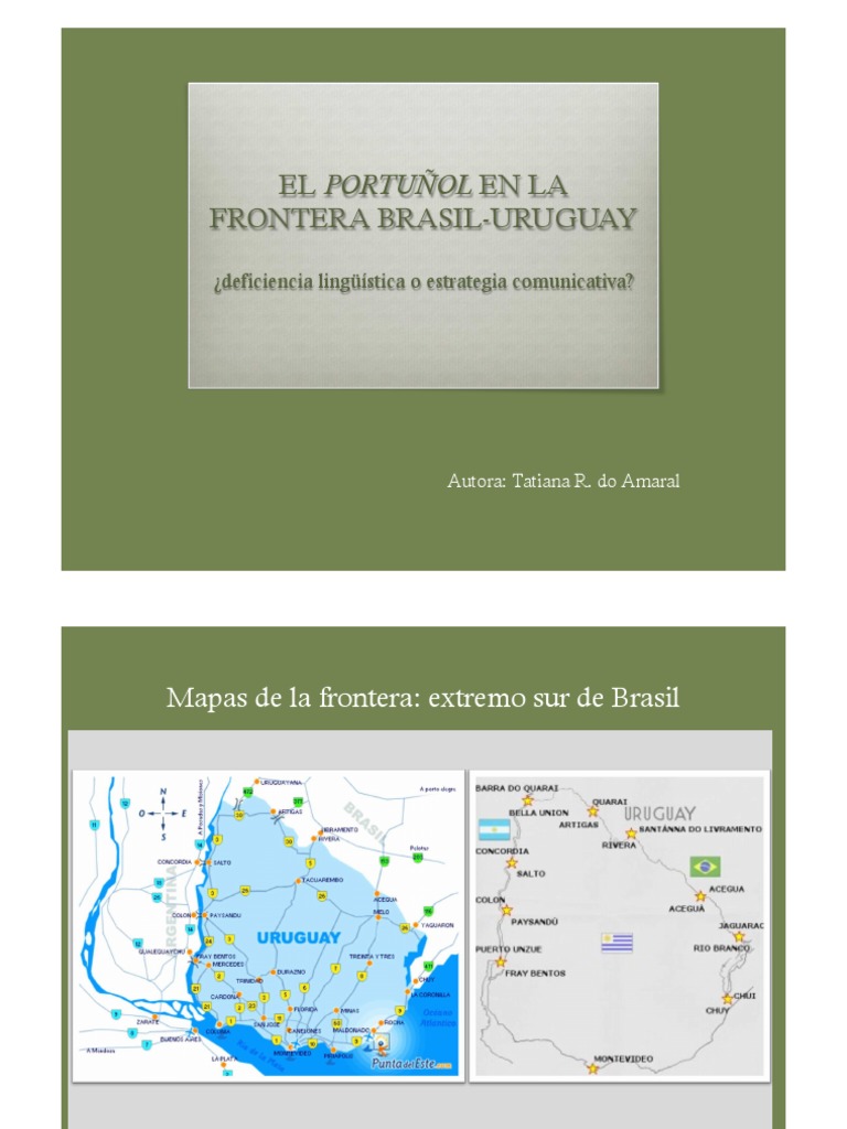 El Portunol en La Frontera Brasil Urugua | PDF | Lengua española ...
