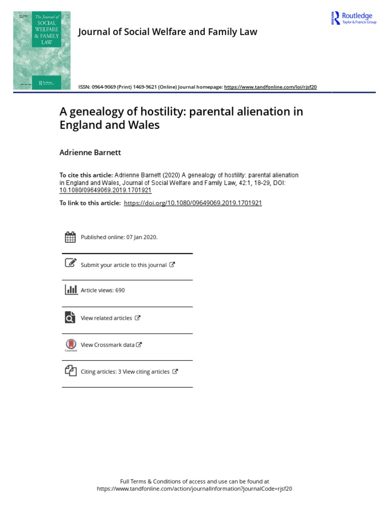 A Genealogy of Parental Alienation - Adrienne Barnett 2020 | PDF ...