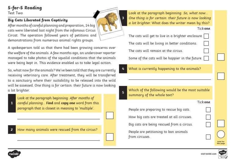 5-For-5 Reading Test 2 Questions | PDF | Circus | Bioethics