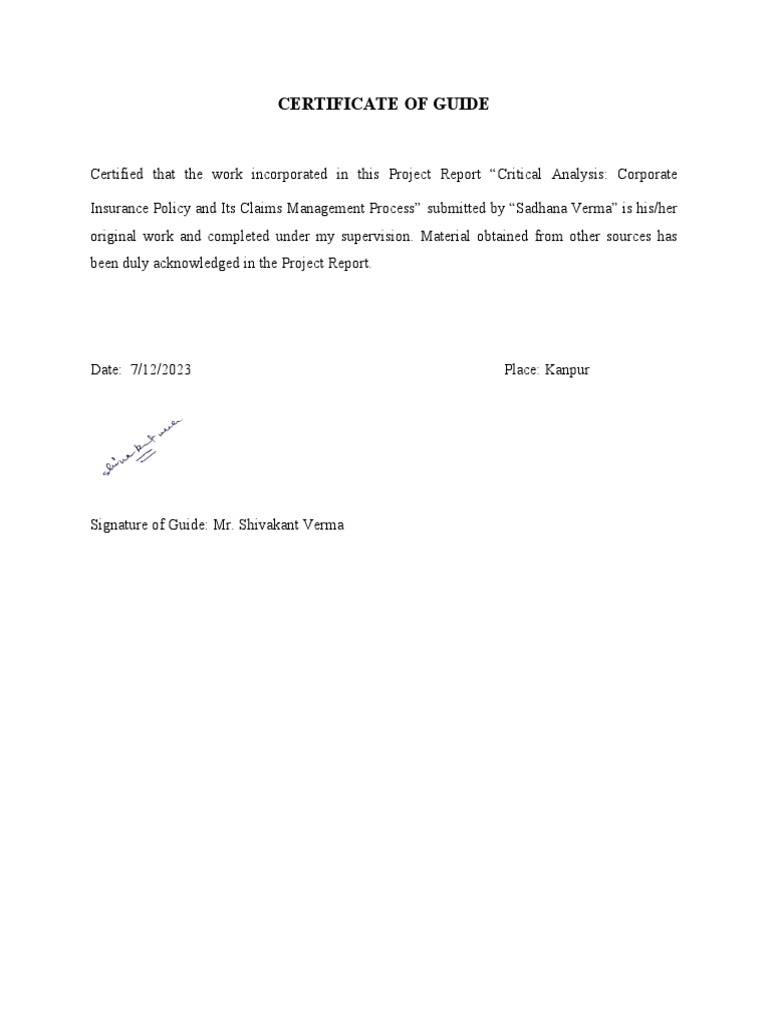 Project Report Authorization Page | PDF