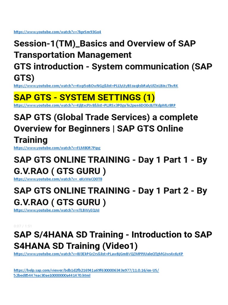 Sap GTS | PDF