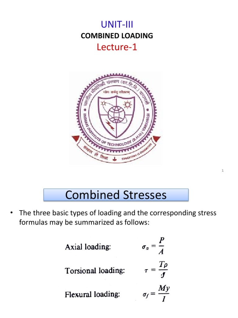 Combined Loading | PDF | Stress (Mechanics) | Beam (Structure)