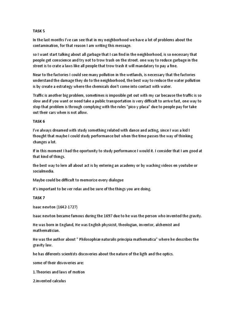 Task 5-6-7-8 B1 | PDF | Isaac Newton | Science