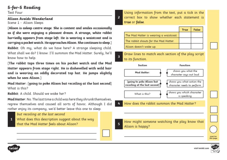 5-For-5 Reading Test 4 Questions | PDF