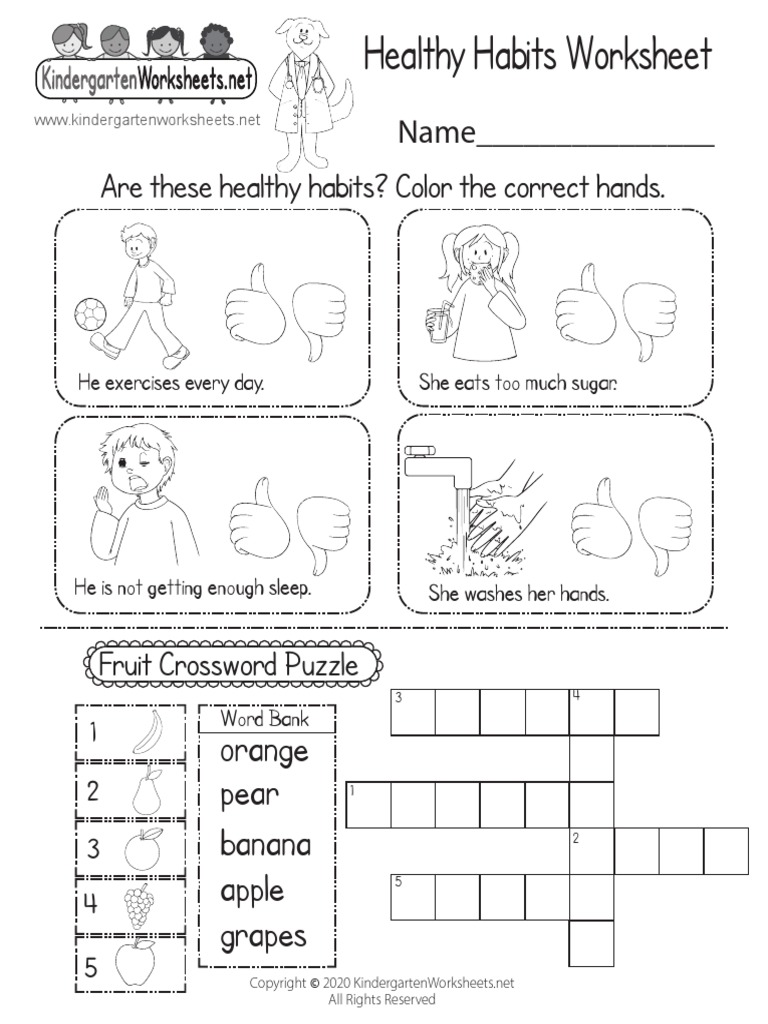 Free Health Education Worksheet | PDF