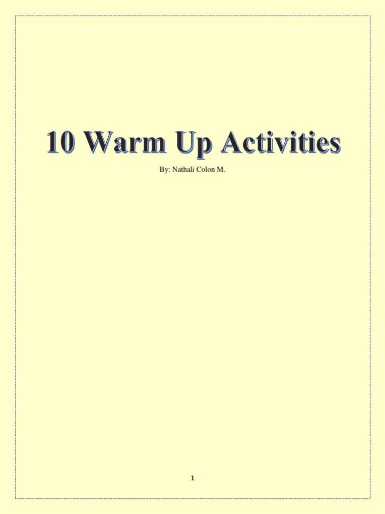 Classic Warm-Up Activities Guide | PDF | Games & Activities