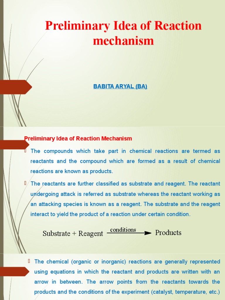 Understanding Reaction Mechanisms in Chemistry | PDF | Radical ...