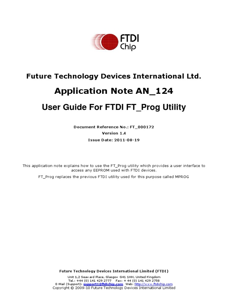 An 124 User Guide For Ft Prog Pdf Usb Input Output