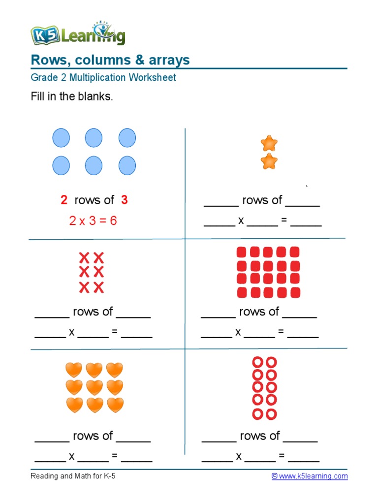 Grade 2 Multiplication Rows Worksheet | PDF | Teaching Methods ...