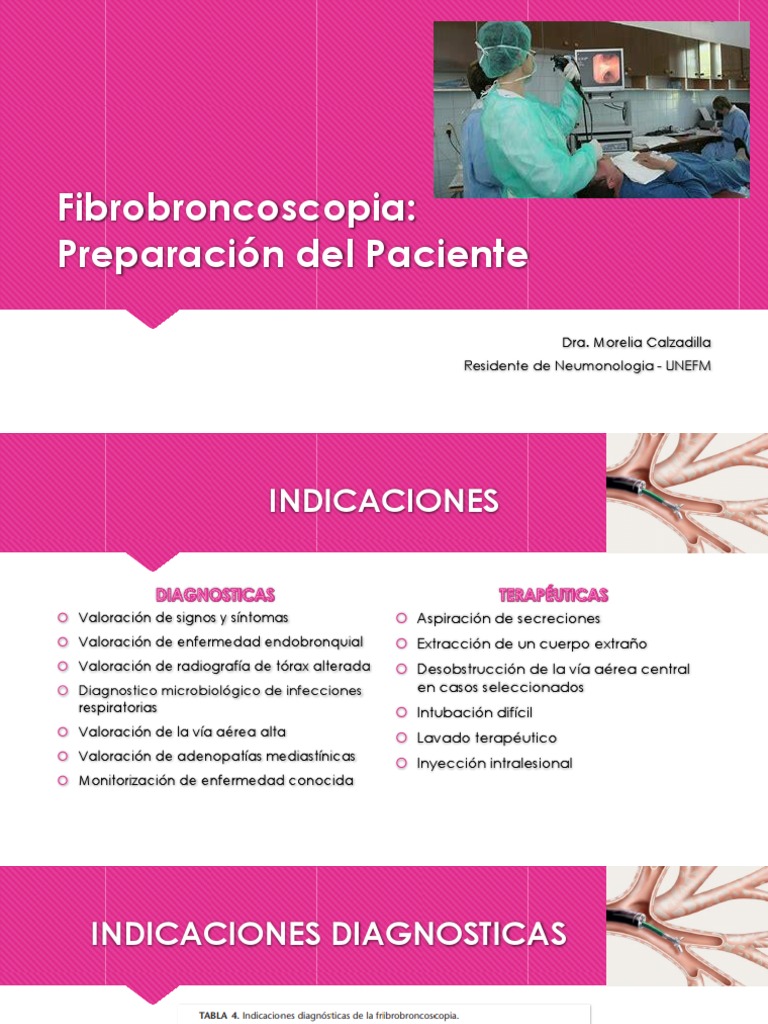 FIBROBRONCOSCOPIA PREPARACION DEL PACIENTE | PDF | Medicina | Causas de ...
