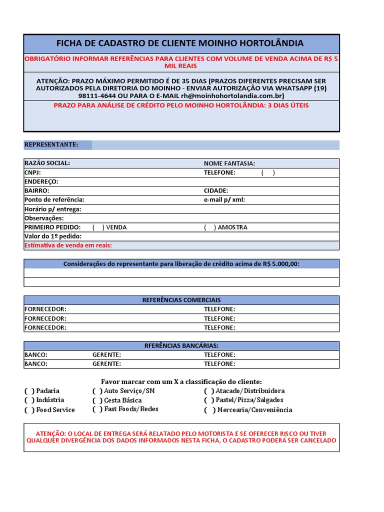 Ficha de Cadastro | PDF