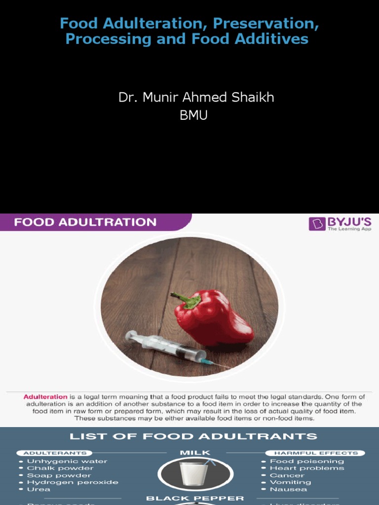 Food Adulteration | PDF | Foods | Food Ingredients