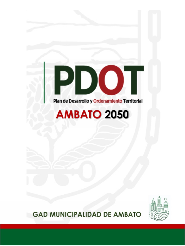 10.PDOT Ambato 2050-APROBADO-2021 | PDF | Ciencias de la Tierra