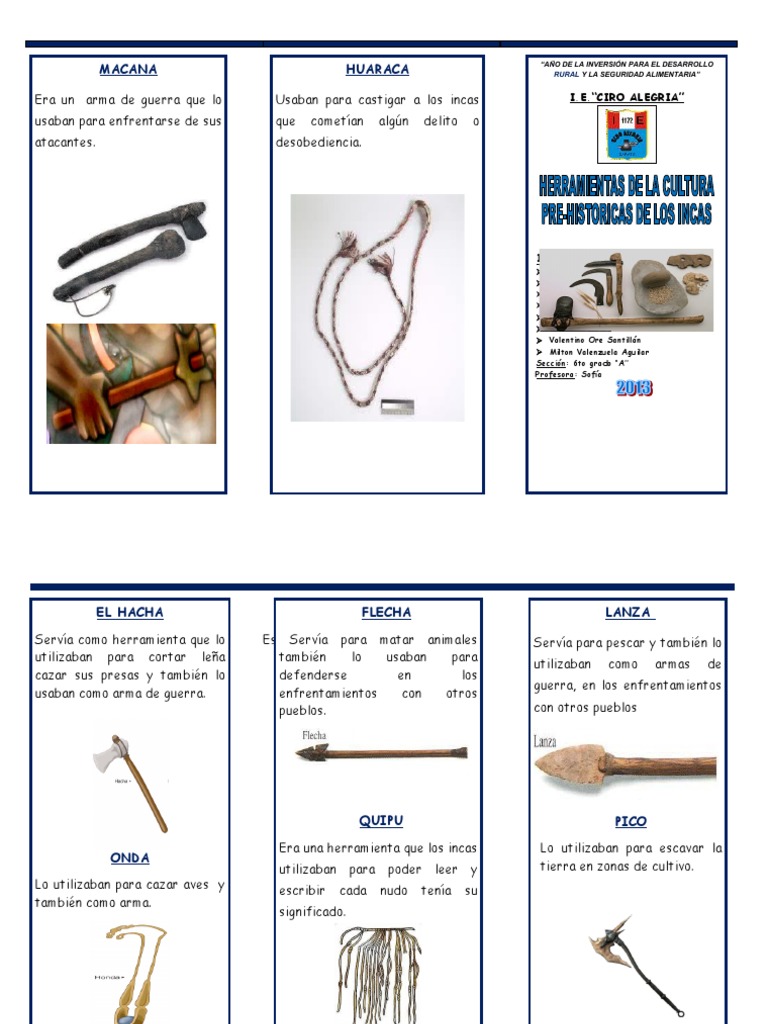 Armas Incas | PDF | Herramientas