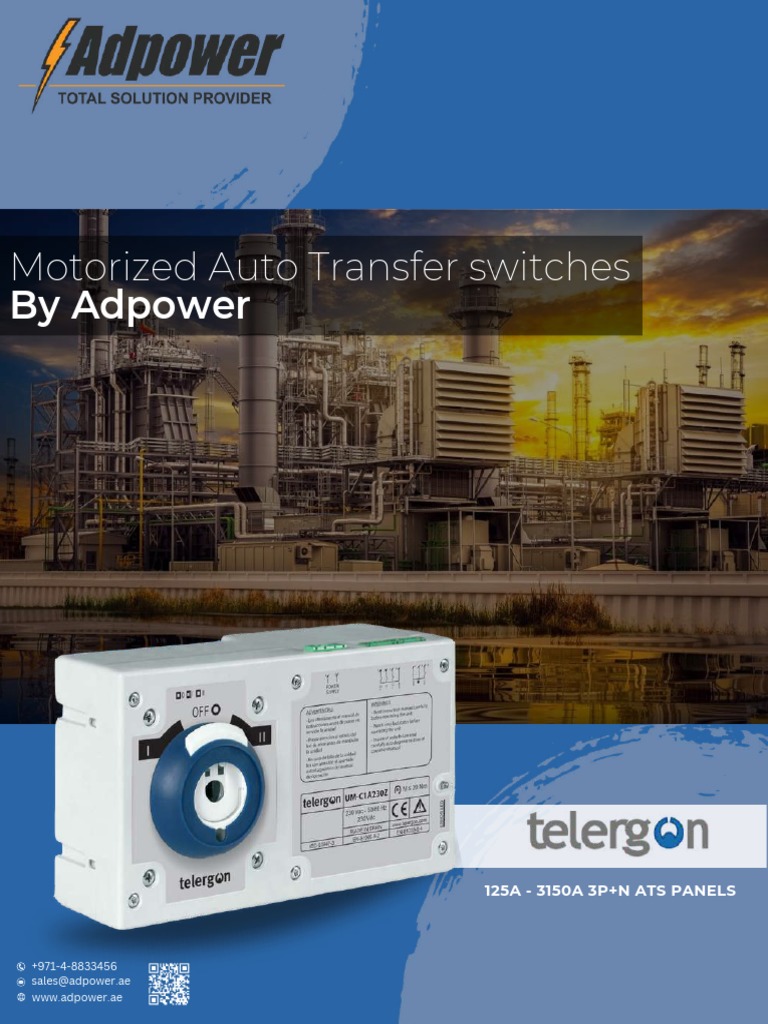 Telergon Motorized Changeover Switches | PDF | Switch | Electrical ...