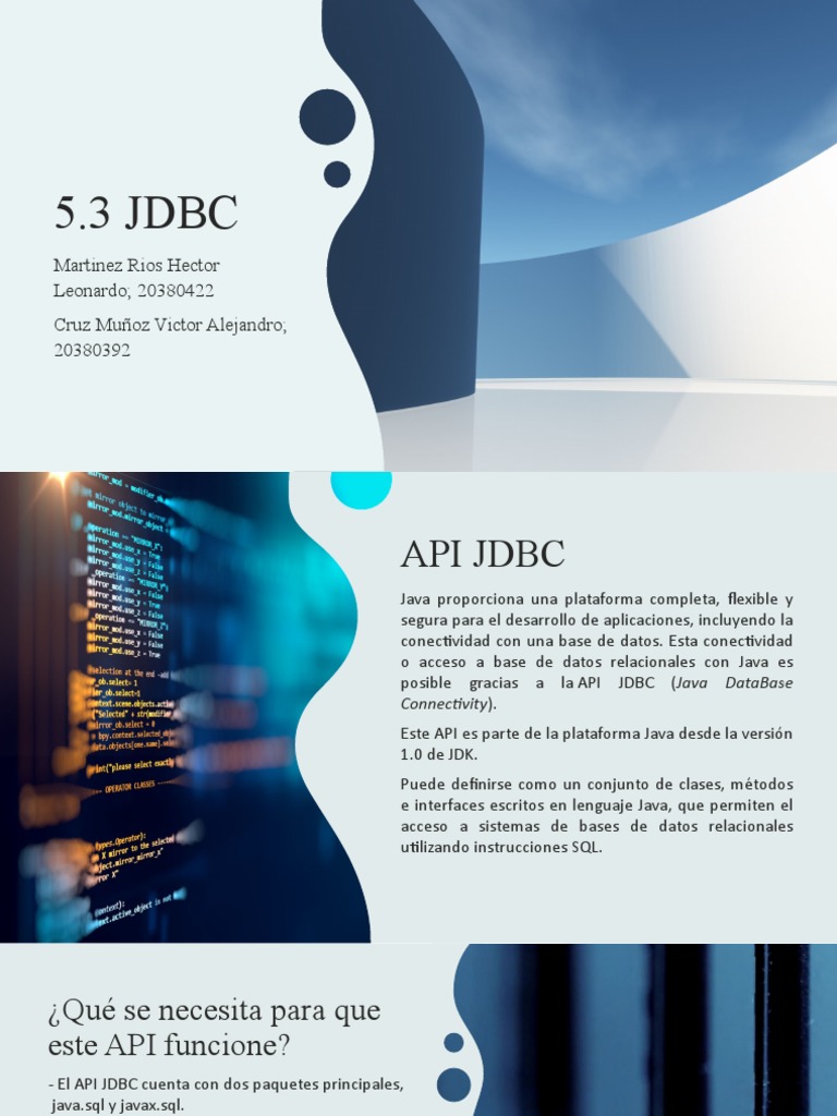 Introducción a la API JDBC en Java | PDF | Java (lenguaje de programación) | SQL