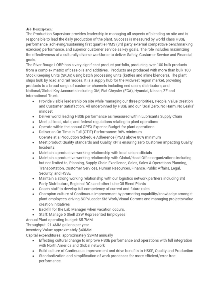 Job Description - Ops | PDF | Employment | Equal Opportunity