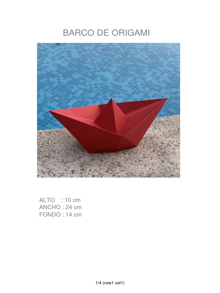 Dimensiones del Barco de Origami | PDF