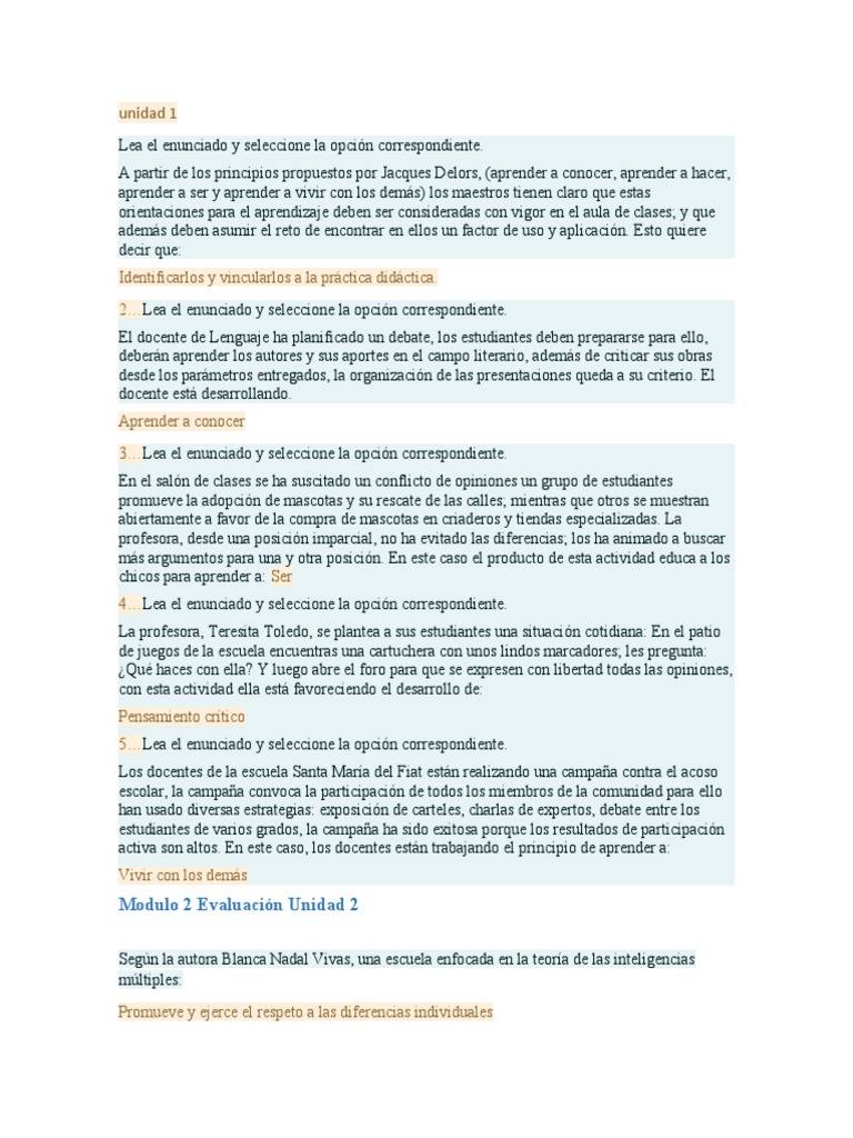 Modulo 2 | PDF | Aprendizaje | Inteligencia