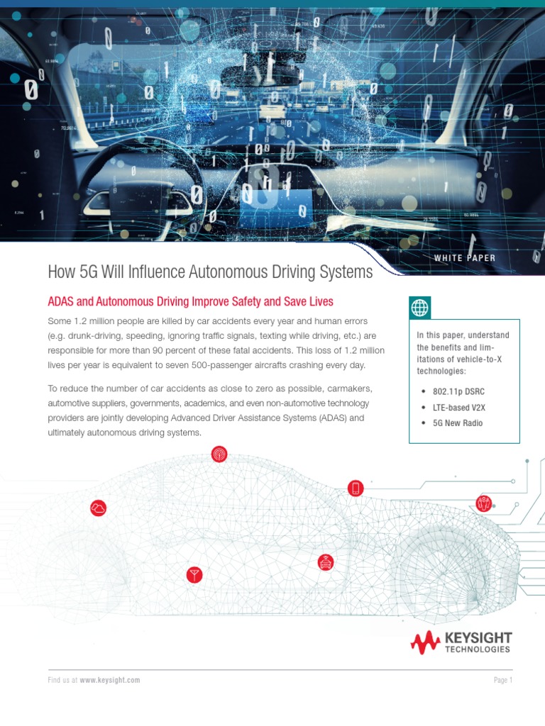 How 5G Will Influence Autonomous Driving Systems | PDF | 4 G | Ieee 802.11