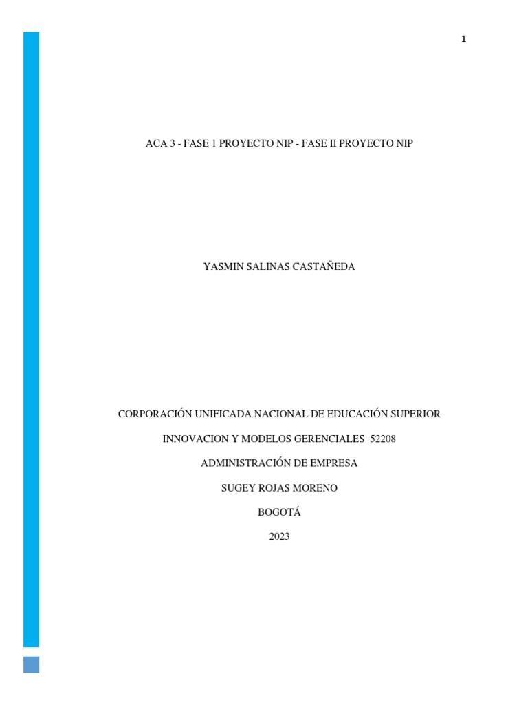 Aca 1 - 2 y 3 - Fase 1 Proyecto Nip - Fase Ii Proyecto Nip | PDF | Muestreo (Estadísticas ...