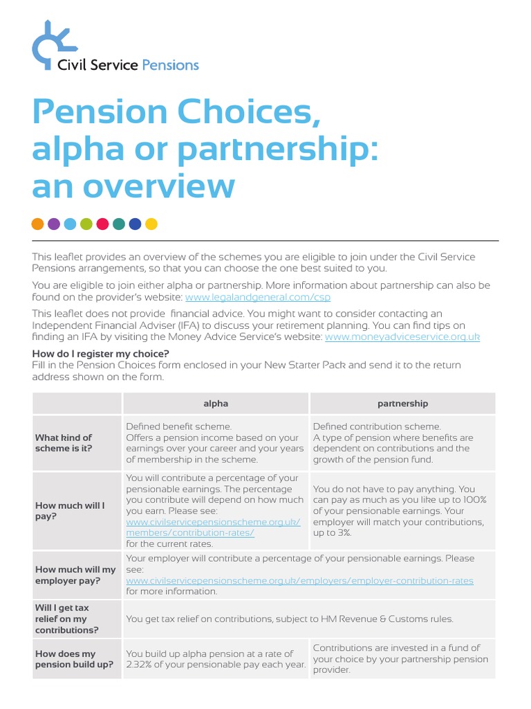 Pension Overview Alpha or Partnership | PDF | Pension | Retirement