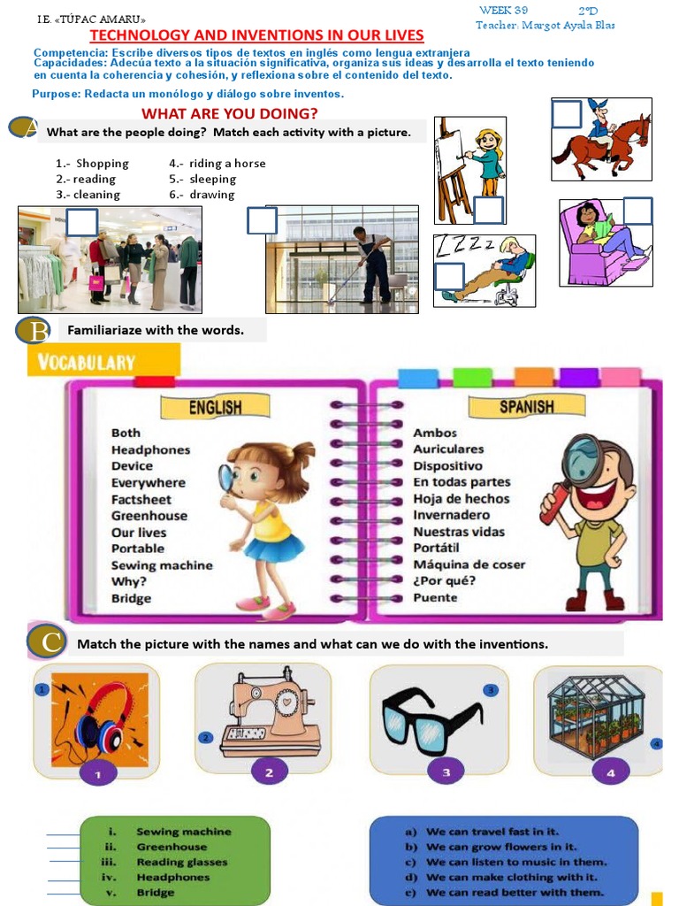 WEEK 39 - Inventions and Technology in Our Lives - II | PDF