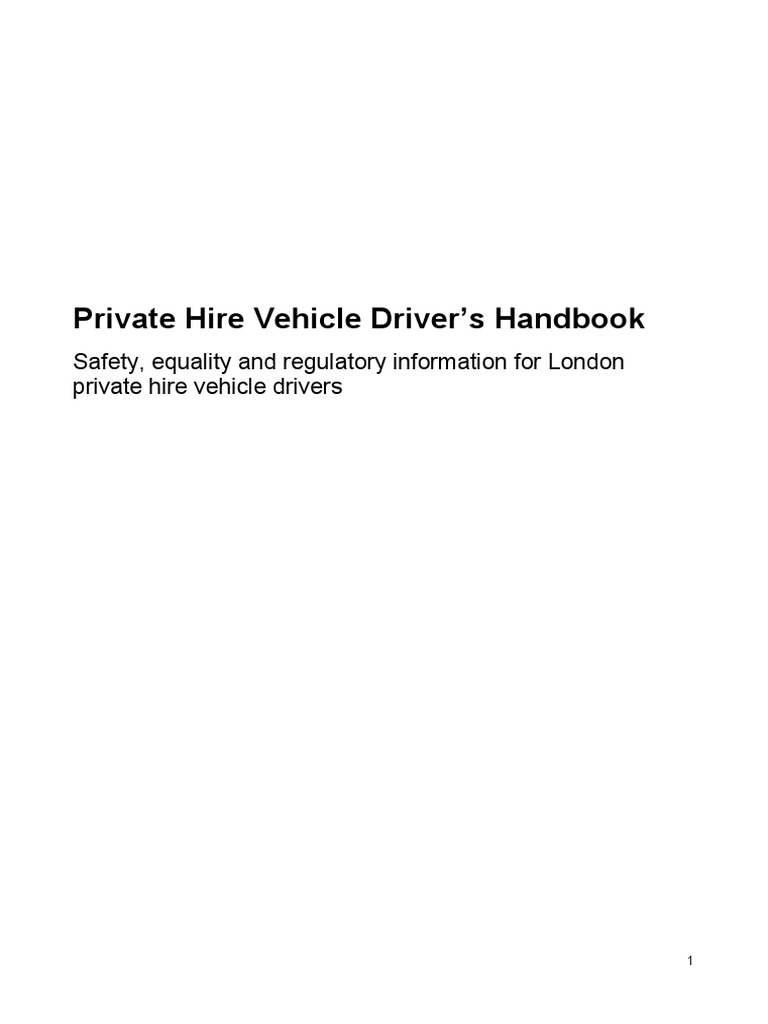 PHV Driver Handbook v1 | PDF | Closed Circuit Television | Transport