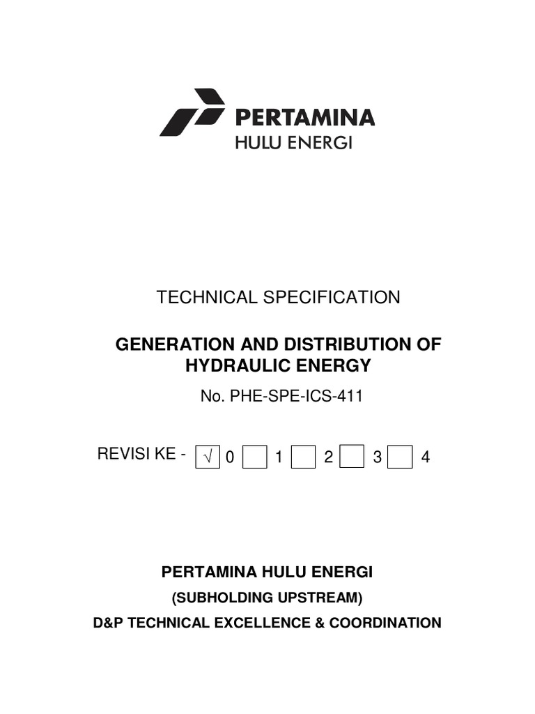 Hydraulic Energy System Specs | PDF | Pump | Valve
