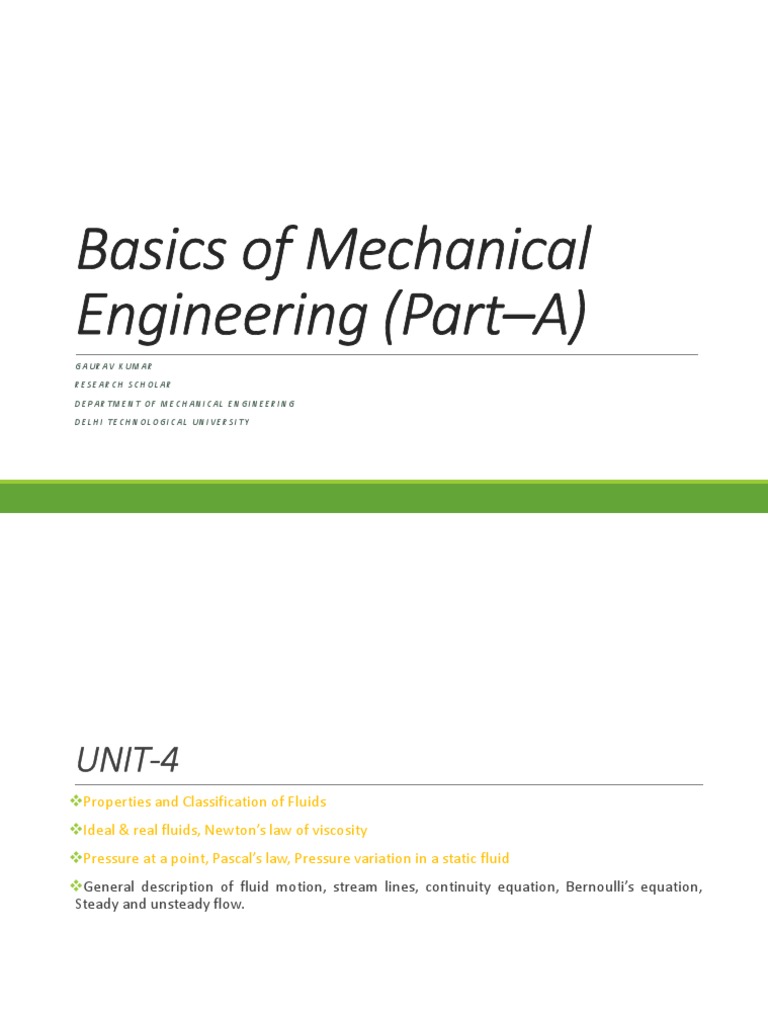 Unit4 1 Fluid Statics | PDF | Fluid Dynamics | Viscosity